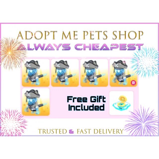 5 x Ghost Pirate Capuchin Monkey - Adopt Me Game Items - Gameflip