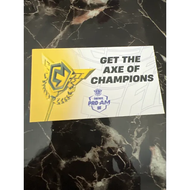 Axe of Champions FNCS PRO-AM - LIMITED SUPPLY, NEW UNUSED - Fortnite ...