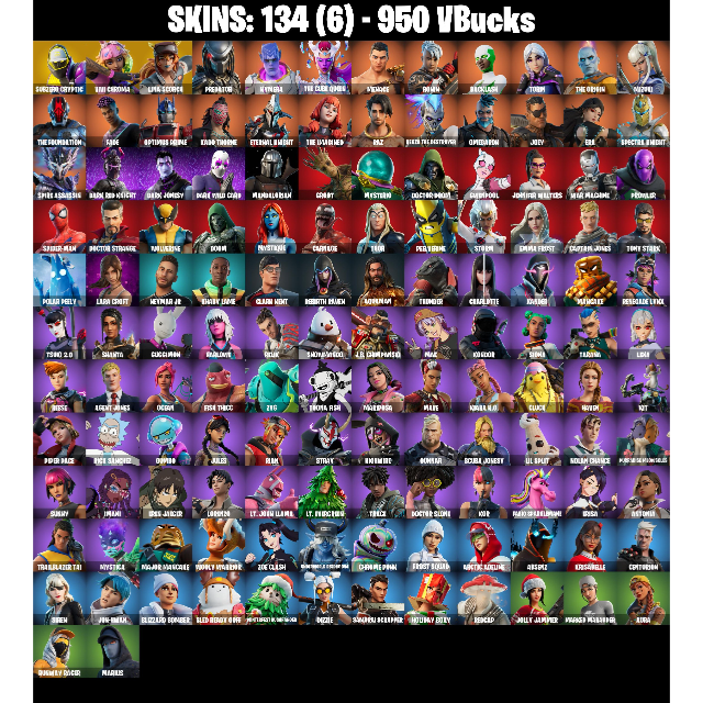 FORTNITE ACCOUNT - 🤫134 skins🤫 | Subzero Cryptic | Vivi Chroma | Lina ...