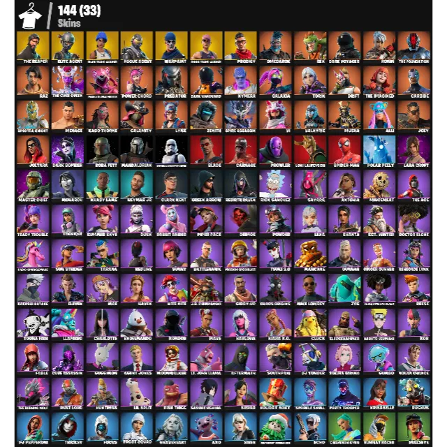 FORTNITE ACCOUNT - 🌌 144 skins 🌌| OG STW | The Reaper | Master Chief ...