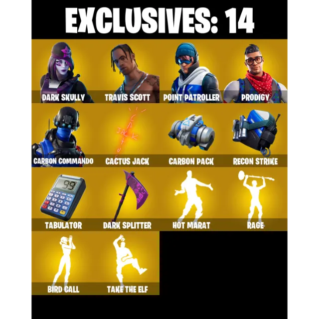 FORTNITE ACCOUNT - 🤫82 skins🤫 | Dark Skully | Travis Scott | Point ...