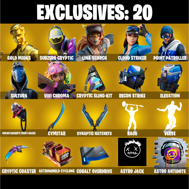 FORTNITE ACCOUNT - 66 skins | Gold Midas | Subzero Cryptic | Lina ...