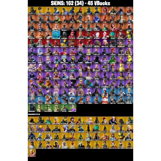 FORTNITE ACCOUNT - 🤫162 skins🤫 | OG STW | Master Chief (Matte Black ...