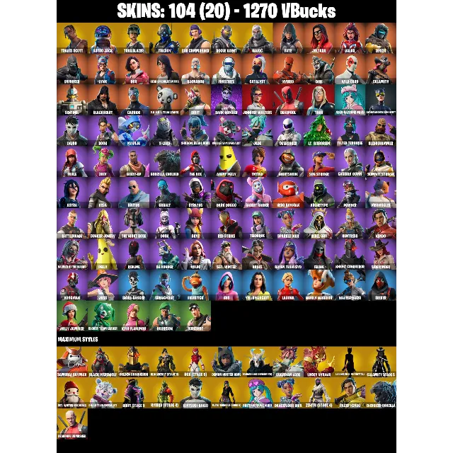 FORTNITE ACCOUNT - 🤫104 skins🤫 | Travis Scott | Astro Jack ...