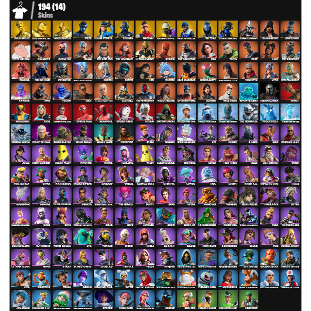 FORTNITE ACCOUNT - 🌌 194 skins 🌌| Gold Midas | Gold Meowscles | Gold ...