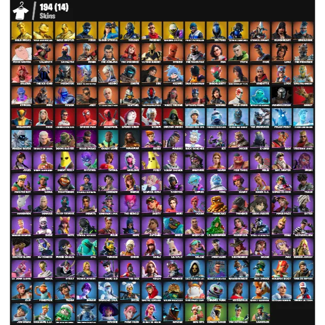 FORTNITE ACCOUNT - 🌌 194 skins 🌌| Gold Midas | Gold Meowscles | Gold ...