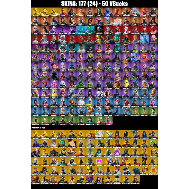 FORTNITE ACCOUNT - 177 skins | Gold Midas | Gold Meowscles | Gold ...
