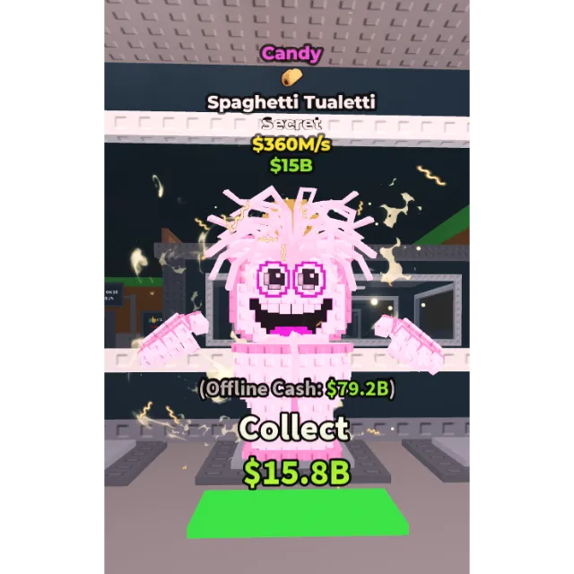 Candy Spaghetti Tualetti 360M/s - Steal a Brainrot Game Item - Gameflip