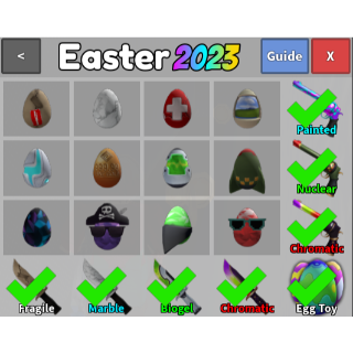 MM2 Easter Bingo Weapons - Game Items - Gameflip