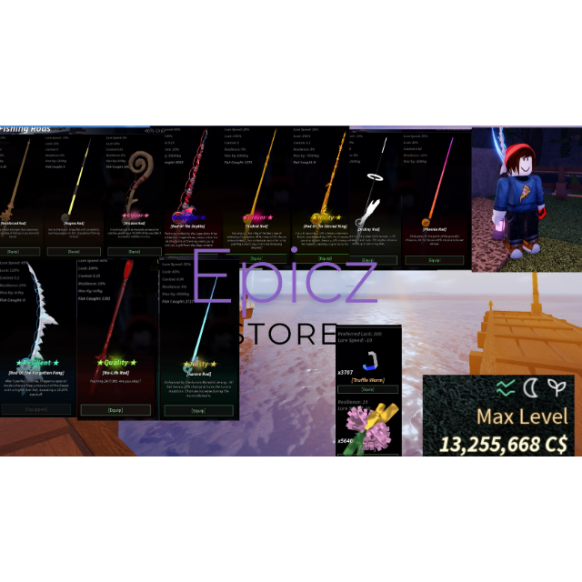 ID.03 Fisch: Level 750 Max - 13M C$ - No-Life Rod Quality - Rod of The ...