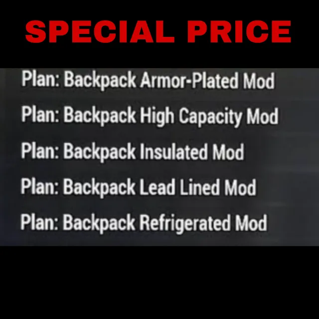 Backpack Mods - Fallout 76 Game Items - Gameflip