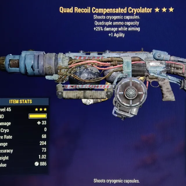 Cryolator Q25 Aiming - Fallout 76 Game Item - Gameflip