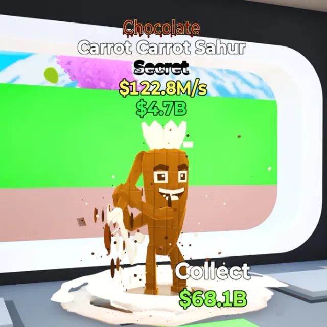 Carrot Carrot Sahur Chocolate 122.8M/s Steal The Brainrot Fortnite ...