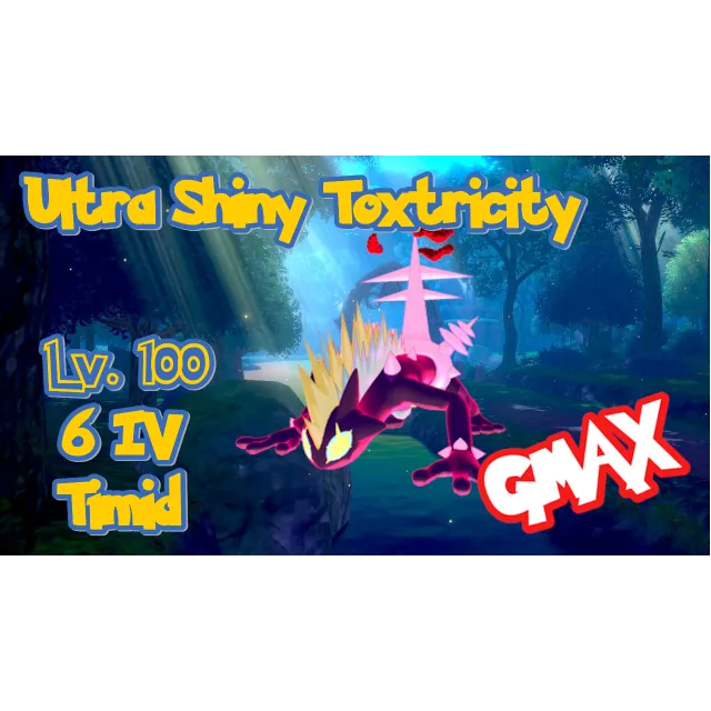 Toxtricity | Shiny GMAX Toxtricity - Pokémon Sword and Shield Game Items - Gameflip