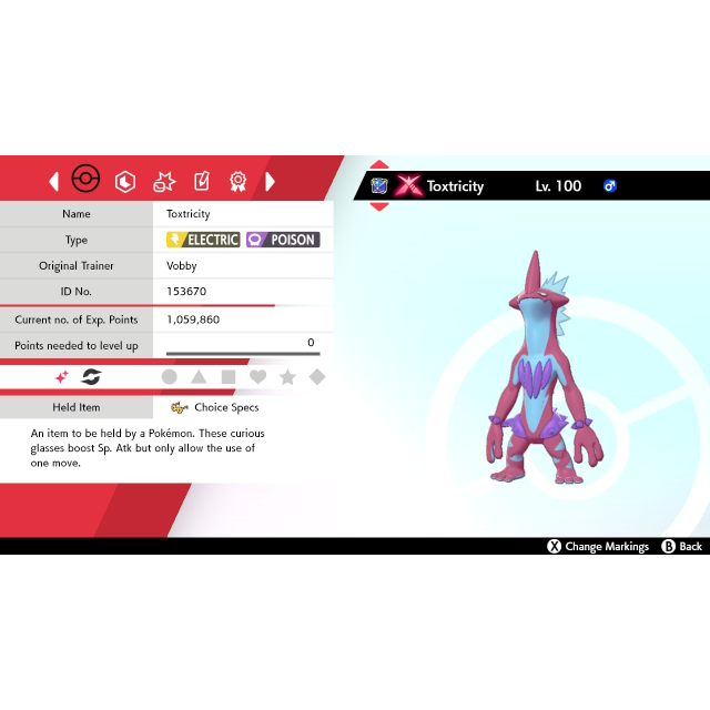Toxtricity | Shiny GMAX Toxtricity - Pokémon Sword and Shield Game Items - Gameflip