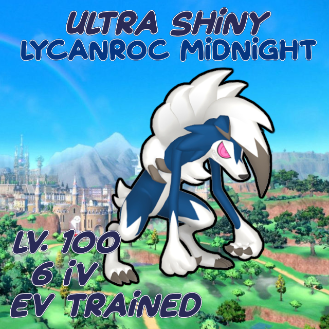 Ultra Shiny Lycanroc Midnight - Pokemon Scarlet & Violet Game Item ...