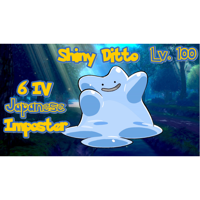 Ditto | Shiny 6 IV HA JPN Ditto - Pokemon Sword & Shield Item do jogo ...