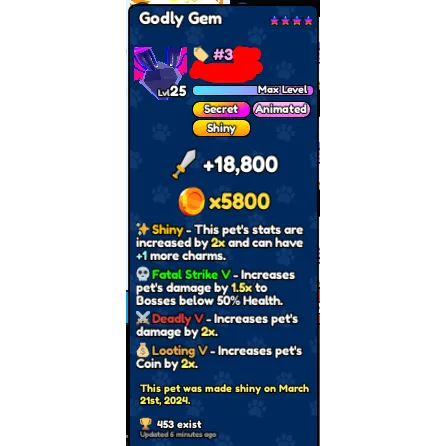 Godly Gem | Pet Catchers - Other Game Items - Gameflip