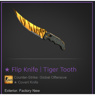 Flip Knife | Tiger Tooth (Fac New) - CS2 Game Items - Gameflip