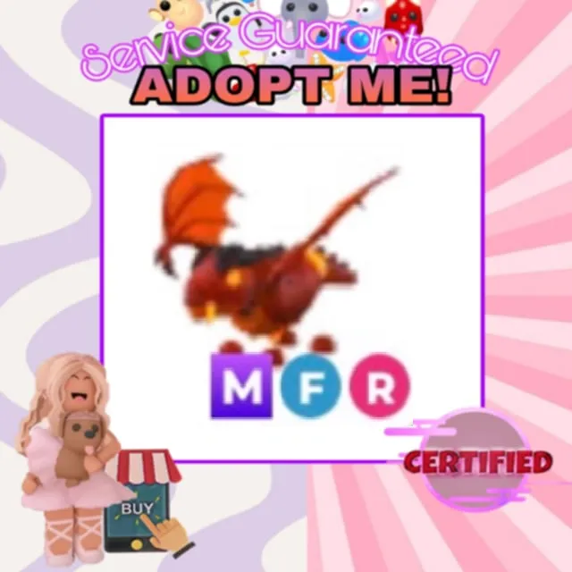 MFR Lava Dragon - Adopt Me Game Items - Gameflip