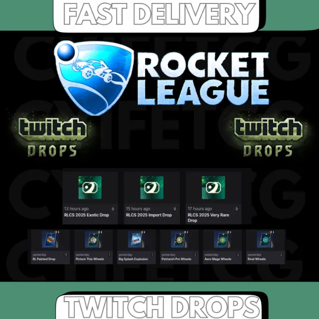 ROCKET LEAGUE - 🌟[TWITCH DROPS] 64 ITEMS 🔴 RLCS 2025 🔴 - Rocket League ...