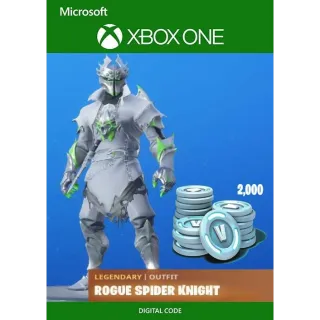 Fortnite: Legendary Rogue Spider Knight Outfit + 2000 V-Bucks Bundle ...