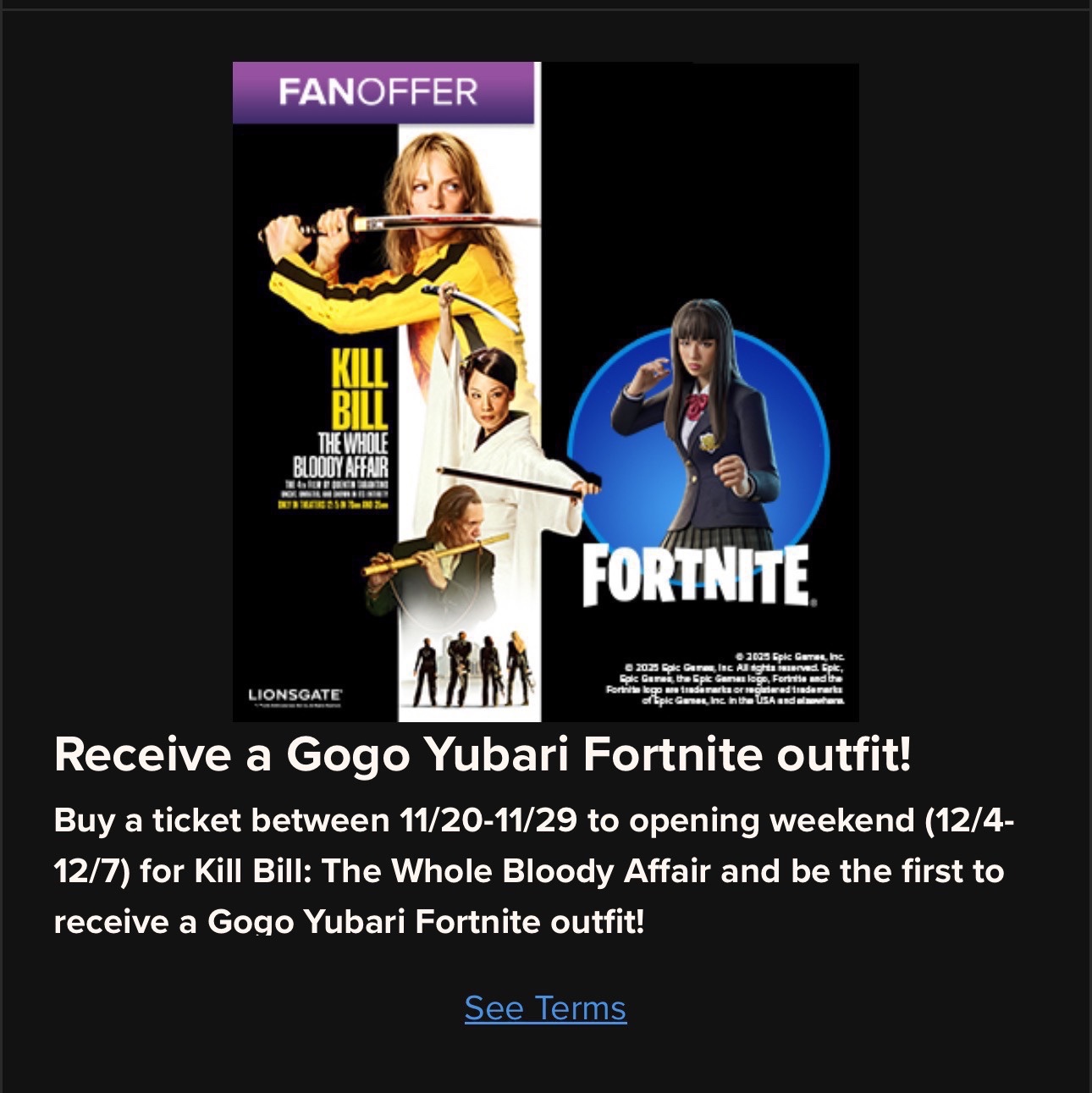 FORTNITE x KILL BILL - GOGO YUBARI SKIN CODE ⚡️FAST DELIVERY⚡️ - Other - Gameflip