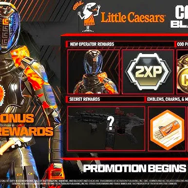 Call of Duty Black Ops 7 Little Caesars Operator Skin ALL REWARDS ANY ...