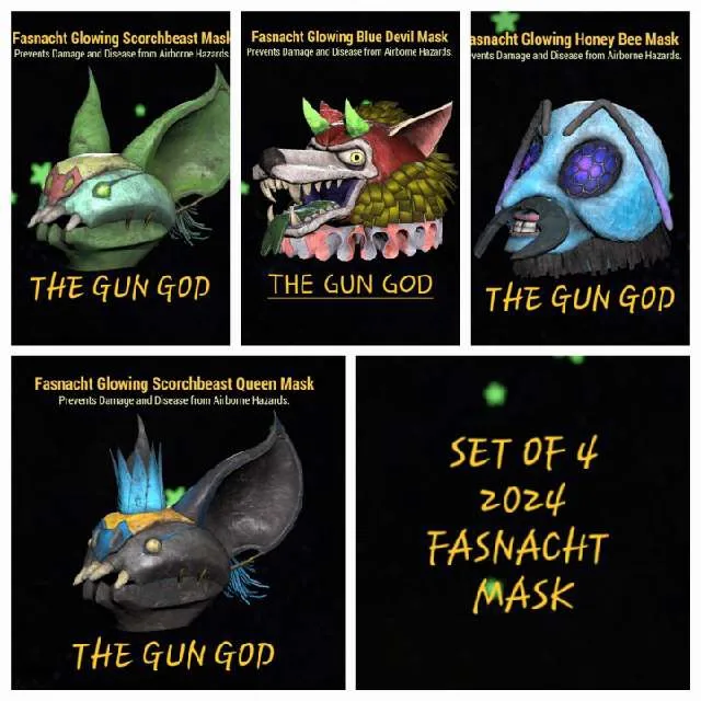 Apparel | 2024 SET GLOWING MASKS - Fallout 76 Game Items - Gameflip