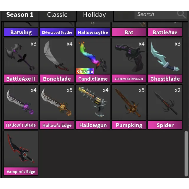 MM2 INVENTORY FOR SALE - Roblox Game Item - Gameflip