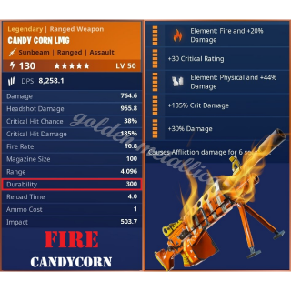 Candy Corn LMG | x2 [MODDED] FIRE CANDYCO - Game Items - Gameflip