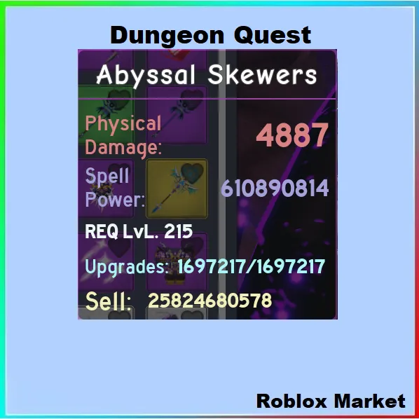 Dungeon Quest - Dungeon Quest Game Items - Gameflip