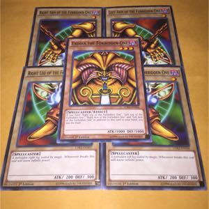 Yu-Gi-Oh! Exodia the Forbidden One - 5 Piece Common Set - 1st Edition ...