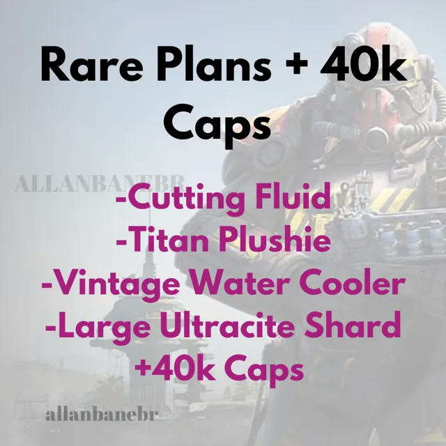 Plan | Rare Plans + 40k Caps - Fallout 76 Game Items - Gameflip