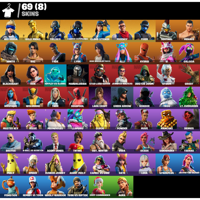Fortnite Game Account (69 Skins + Neo Versa + Golden Midas + 5x PS+ ...