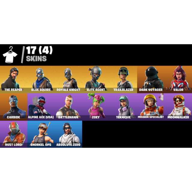 Fortnite Game Account (17 Skins + The Reaper + Royale Knight + Blue ...