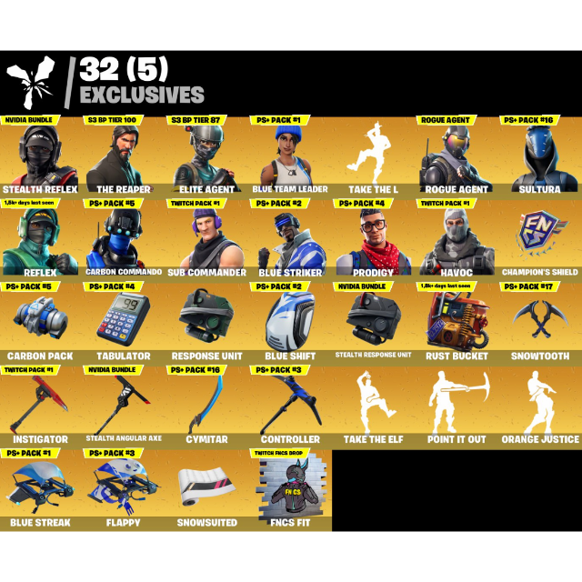 Fortnite Game Account (70 Skins + The Reaper + Stealth Reflex + Reflex ...