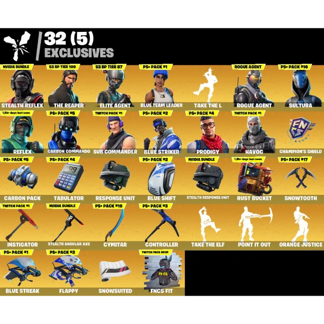 Fortnite Game Account (70 Skins + The Reaper + Stealth Reflex + Reflex ...