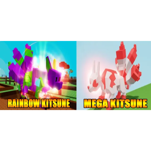 Rainbow Kitsune & Mega Kitsune - Game Item - Gameflip