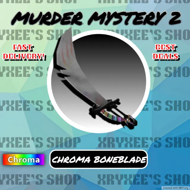 MM2 CHROMA BONEBLADE - Murder Mystery 2 Game Item - Gameflip