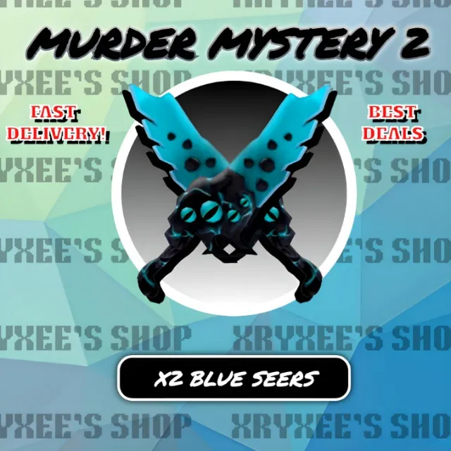MM2 X2 BLUE SEERS - Murder Mystery 2 Game Items - Gameflip