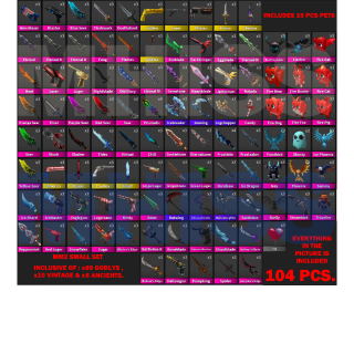 Bundle | MM2 SMALL SET WITH PETS - Game Items - Gameflip