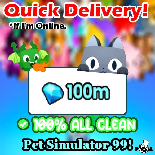 100M GEMS PS99 - Pet Simulator 99 Game Items - Gameflip