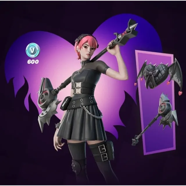 Fortnite - Metalcore Mina Pack + 600 V-Bucks CODE - Fortnite Game Item ...