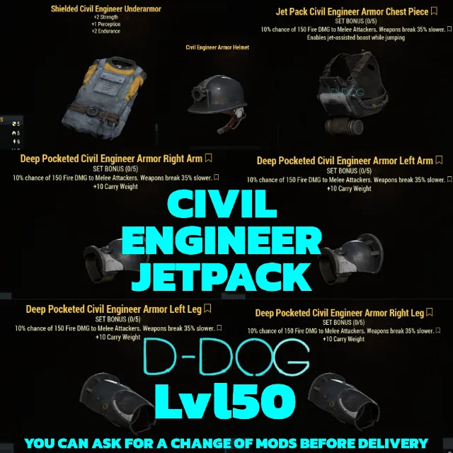 Civil Engineer Jetpack - Fallout 76 Game Item - Gameflip