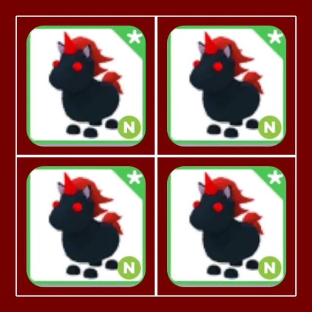Neon Evil Unicorn - Adopt Me Game Items - Gameflip