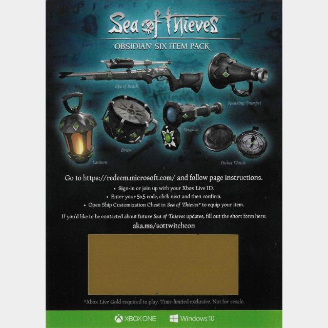 Sea of Thieves Obsidian sixPack - XBox One Games - Gameflip
