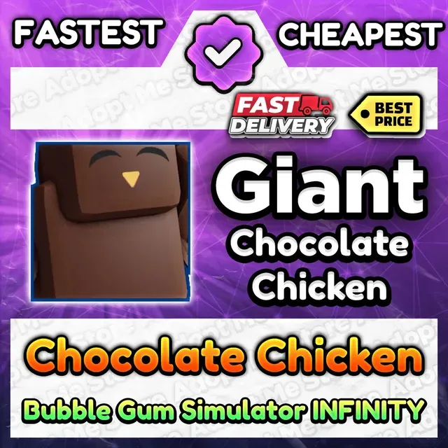 Giant chocolate chicken bgsi - Bubble Gum Simulator Game Item - Gameflip