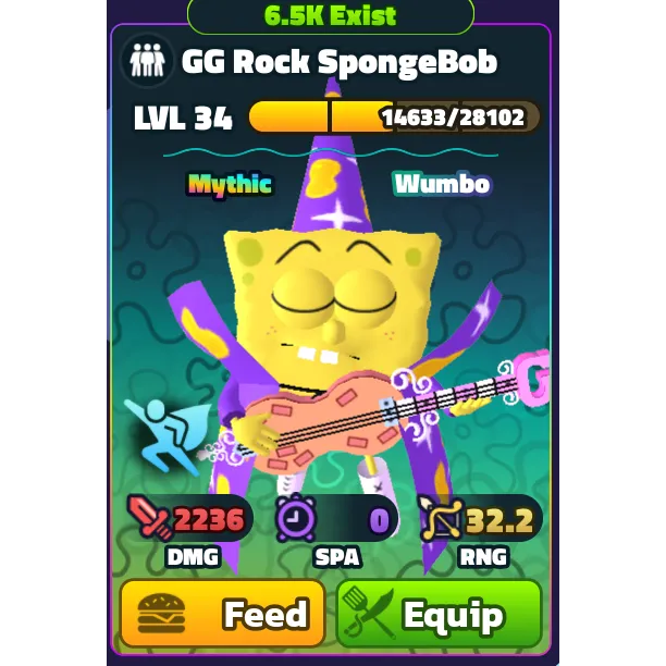Wumbo GG Rock Spongebob | Spongebob TD - Game Item - Gameflip