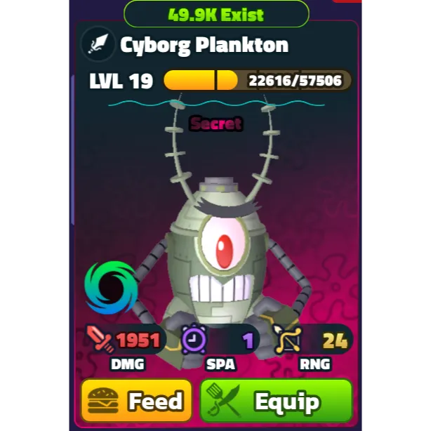 Cyborg Plankton | Spongebob TD - Other Game Item - Gameflip